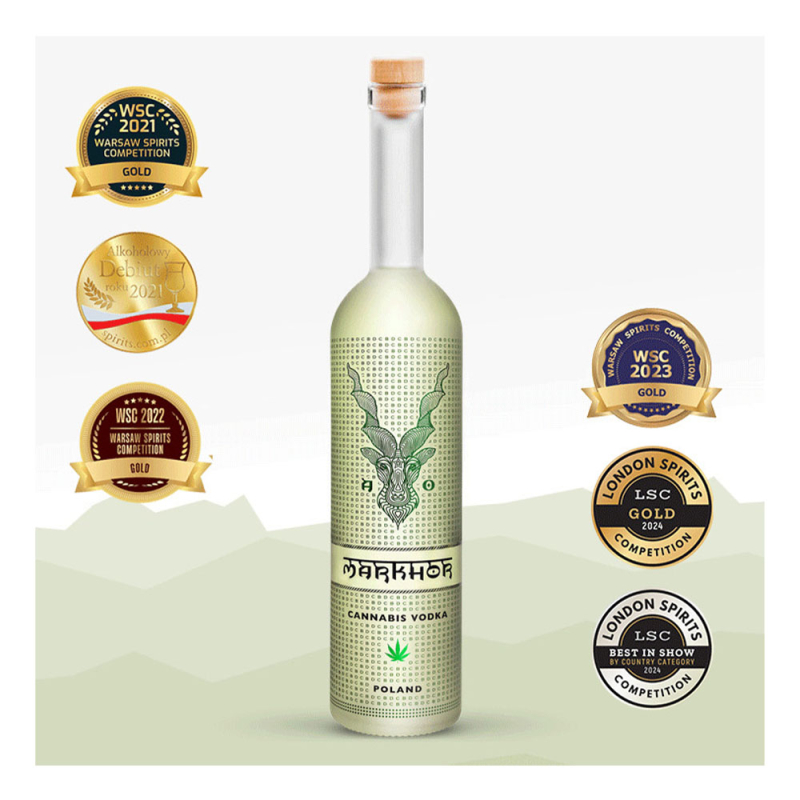 Wódka MARKHOR Cannabis Vodka 40% 700 ml